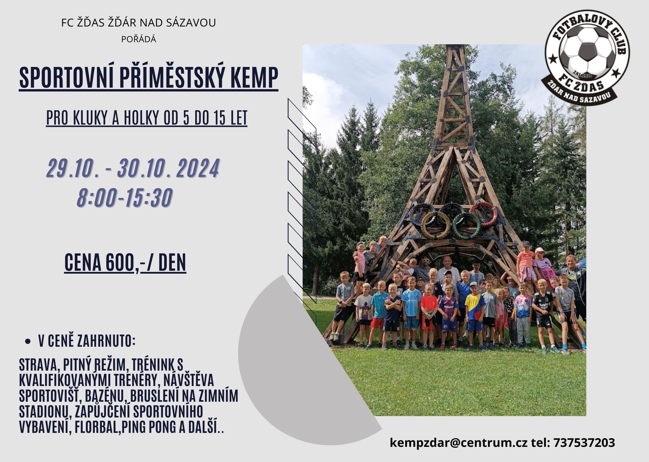 Pozvánka na podzimní příměstský kemp FC Žďas | FC Žďas Žďár nad Sázavou